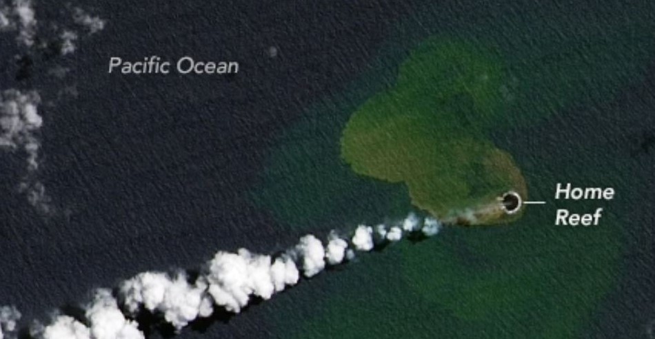 Erupção vulcânica no Pacífico origina nova ilha